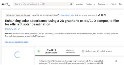Enhancing Solar Absorbance Using A 2d Graphene Oxidecuo Composite Film For Efficient Solar