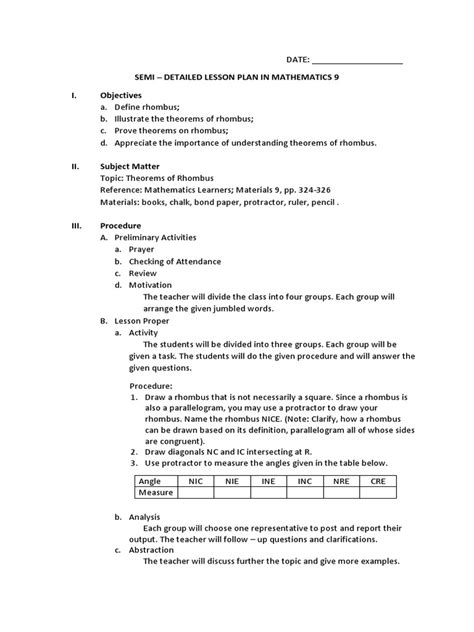 Theorems Of Rhombus Pdf Rectangle Elementary Geometry
