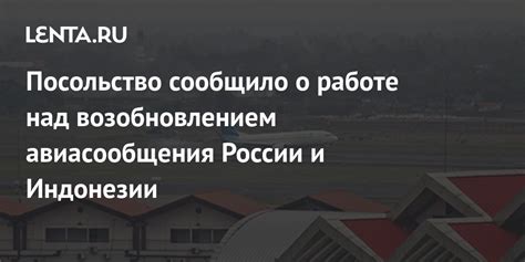 Посольство сообщило о работе над возобновлением авиасообщения России и