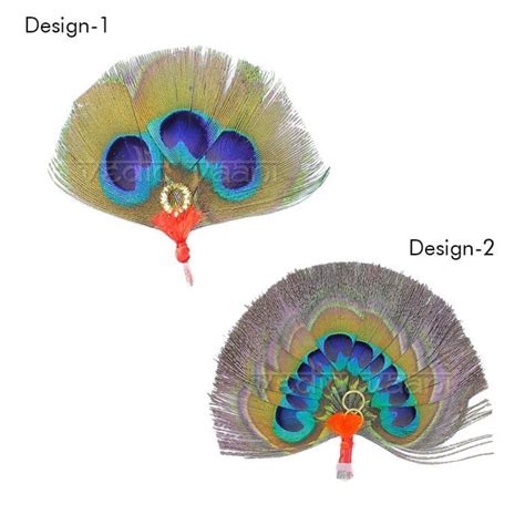 Handcrafted Kalgi For Deity Crown Headgear Shringar Peacock Feather
