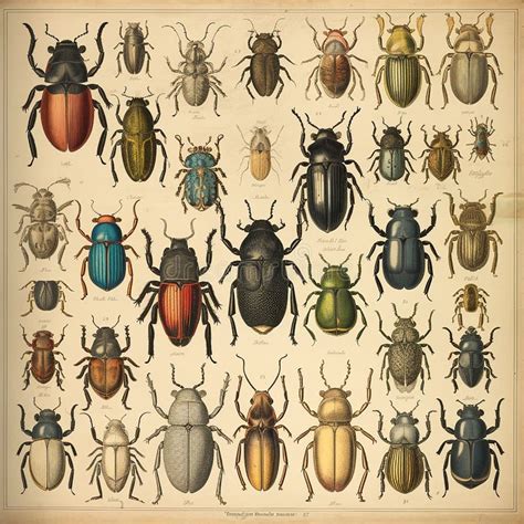 Antique Retro Book Of Insect Beetles Identification Book Stock Image Image Of Ornament