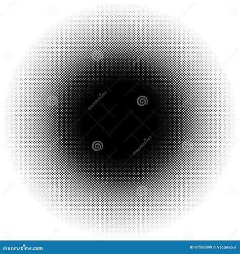Halftone Element Circular Halftone Pattern Specks Halftone Ci Stock Illustration