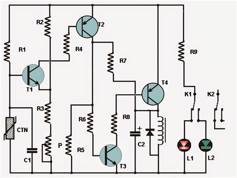 Simple Thermostat Circuit Using Transistors Homemade Circuit Projects