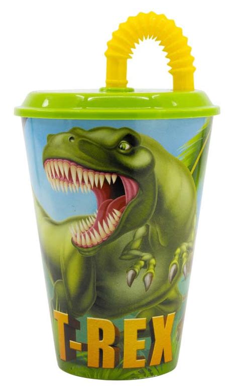 Dinosaur T Rex Plastic Cup With Straw Ml Javoli Disney Online S