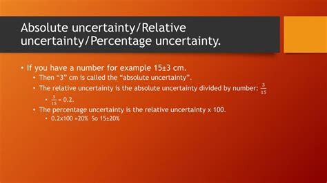 Ib Physics Chapter 1 Lesson 5 Uncertainty Ppt Download