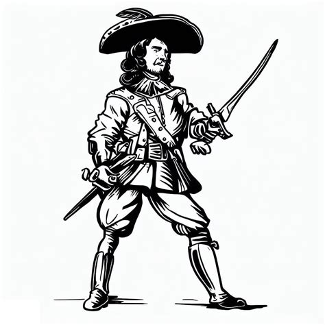 Coloriage Mousquetaire Français télécharger et imprimer gratuit sur