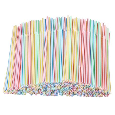 Clearance JoyMoreHome 200 Pack Flexible Disposable Drinking Straws 8 2