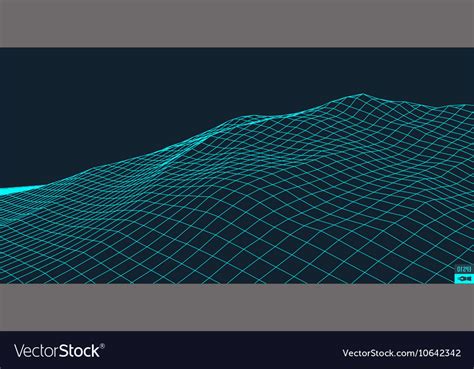 Abstract Landscape Background Cyberspace Vector Image