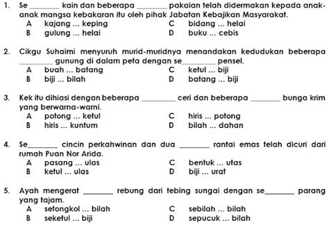 Contoh Ayat Penjodoh Bilangan Utas Kata Bilangan Dan