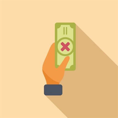Premium Vector Cancel Cash Payment Icon Flat Vector Card Error Credit
