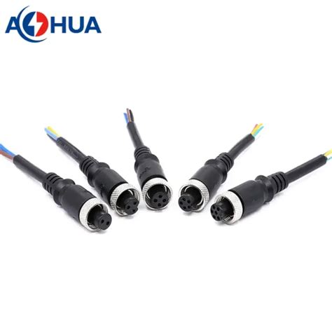 Ahua M12 Electric Wire Male Female Aviation Cable Connector 2 3 4 5 6