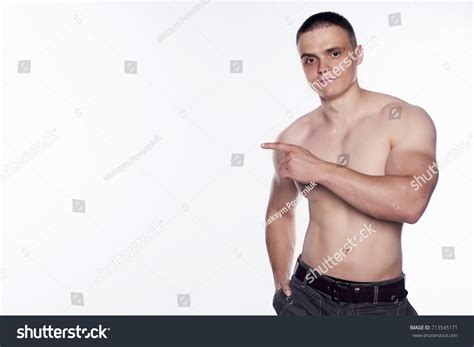 Portrait Handsome Smiling Naked Man Looking Stock Photo Shutterstock