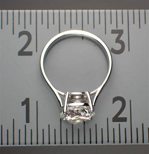 Lot 290 Cts Lab Grown Diamond And 14k White Gold Ring