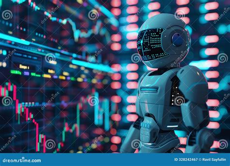 A Trading Robot Analyzing The Trading Charts Symbolizing The Graph