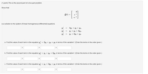 Solved Point This Is The Second Part Of A Two Part Chegg Com