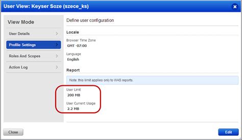 Manage Report Storage Limit For Users