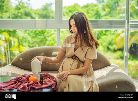 A Serene Moment Captured As A Pregnant Woman After 40 Embraces The