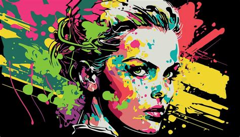 Woman Graffiti Street Art Fashion Vector Graphic Beautiful Strong