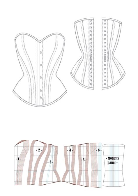Modern Victorian Corset Pattern Clothing Pattern Design Corset