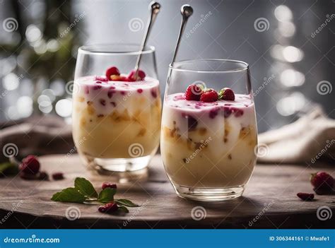 Kulfi Falooda In Glass Stock Illustration Illustration Of Dish 306344161