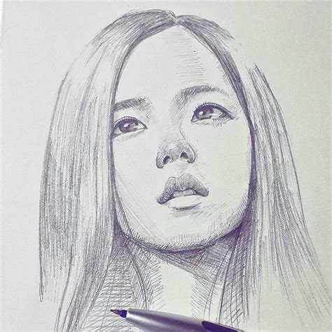 Lisa Blackpink Portrait Drawing
