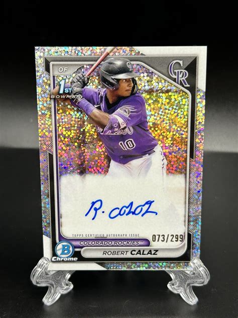 Robert Calaz 2024 Bowman Cpa Rca Chrome Prospect Auto Speckle