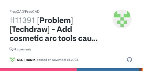 Problem Techdraw Add Cosmetic Arc Tools Cause Problem Reverse