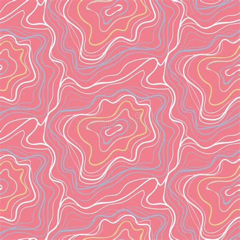 Pink Abstract Seamless Vector Linear Pattern Stock Vector