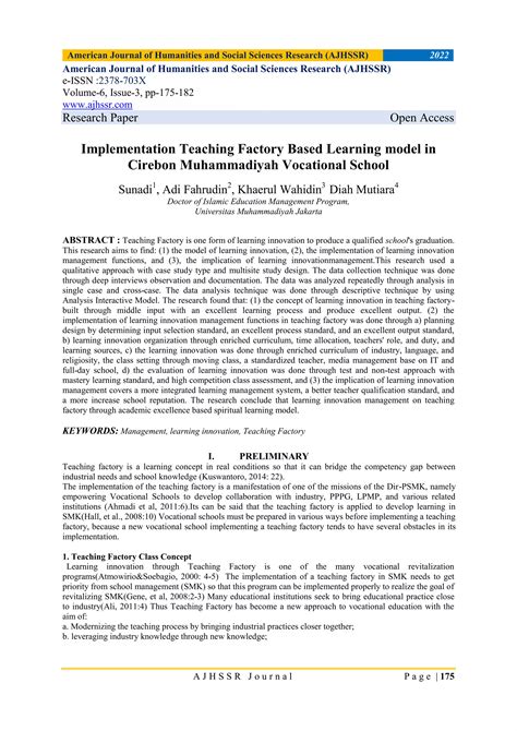 Implementation Teaching Factory Based Learning Model In Cirebon