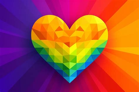 Premium Photo Colorful Lgbtq Pride Heart On Rainbow