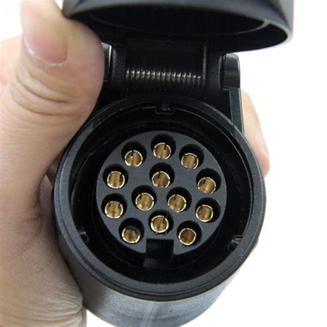 Tirol 13 Pin Trailer Socket Black Frosted Material Vicedeal