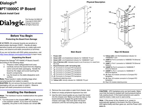 Dialogic Ip Board Ipt10000c Users Manual Dm3 Vfn Series