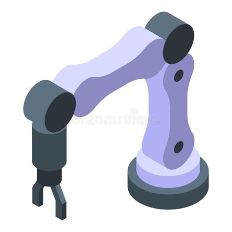 Industrial Robot Arm Is Manipulating Manufacturing Process Stock Vector Illustration Of Grip
