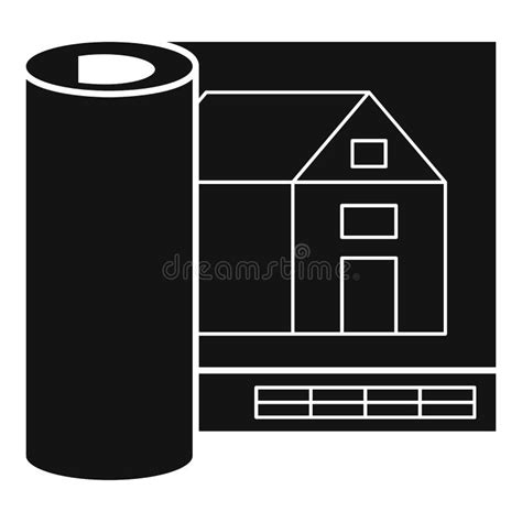 Architect House Project Icon Simple Style Stock Vector Illustration Of Icon Document 139643209