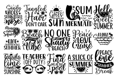 Summer Bundle Svgvacation Svginspirational Quotessummer Shirt Svg By Regulrcrative