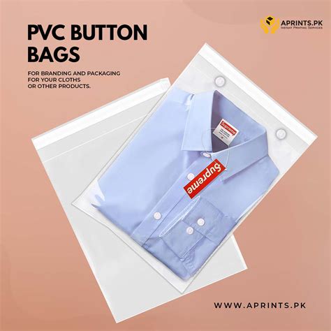 Custom Suit Packing Button Bag Pvc Aprintspk
