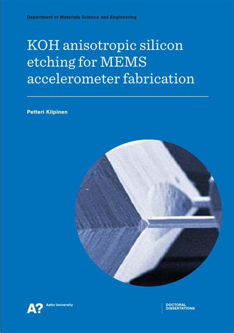 Pdf Koh Anisotropic Silicon Dd Etching For Mems Accelerometer