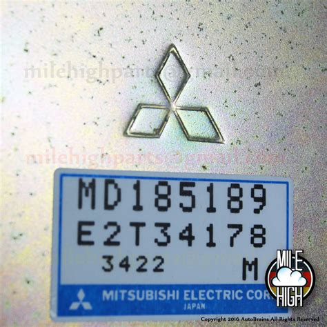 Plug And Play 93 94 Mitsubishi Mighty Max Dodge D50 Engine Computer Ecu Md185189 Quality Oem