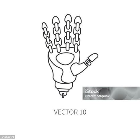 생체 공학 로봇 팔 족 선 아이콘입니다 바이오 닉 족 다리입니다 생명 공학 미래 의학입니다 미래 기술입니다 의료 인공 기계 로봇 이식 기호와 기호 이식입니다 개념에 대한