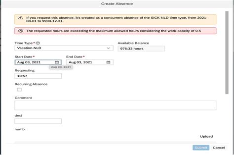 Concurrent Absences In Employee Central Time Manag SAP Community