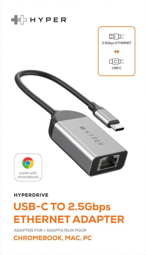 Hyper® Hyperdrive Usb C To 2 5gbps Ethernet Adapter