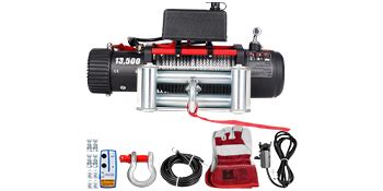 VEVOR Treuil Électrique 6123KG 13500lbs 12V Treuil Camion Treuil Quad