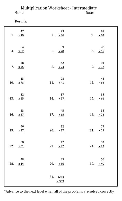 Easy Multiplication Worksheets With Pictures