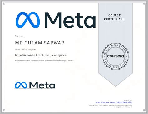 Md Gulam Sarwar On Linkedin Coursera Coursecertificate