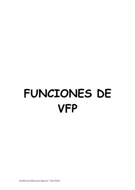 Pdf Funciones De Vfppdf Dokumentips