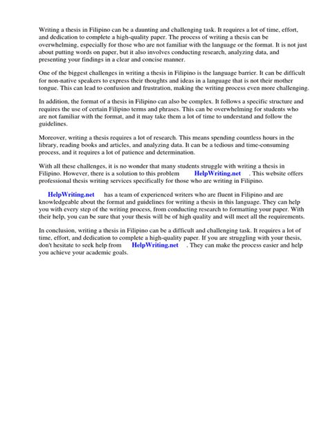 Example Of Term Paper Format In Filipino Pdf Tagalog Language Apa