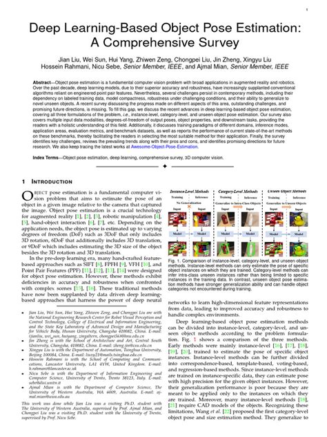 Deep Learning Based Object Pose Estimation Pdf 3 D Computer
