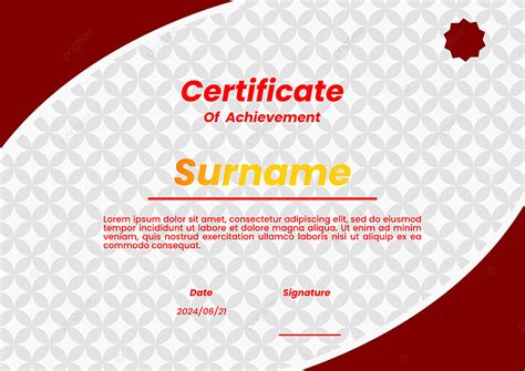 Red Certificate Vector Template Download On Pngtree