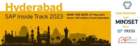 Mark Your Calendars For Sap Inside Track Hyderabad Sap Community