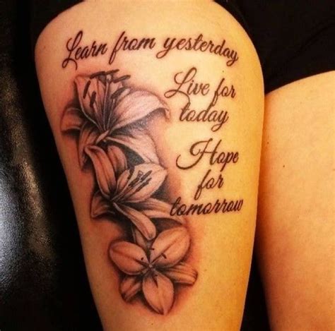 35 Best Beautiful Thigh Tattoos Quotes Images On Pinterest Tattoo
